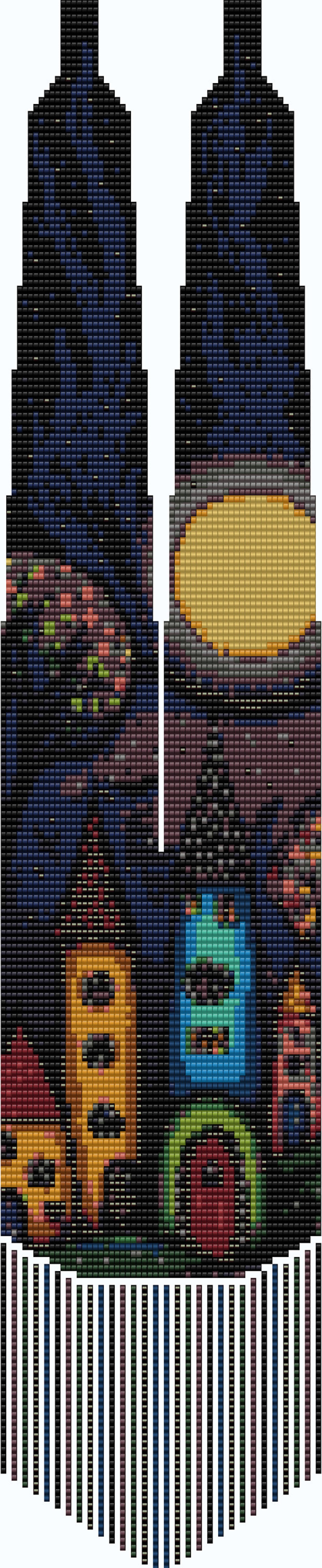 Night City Necklace Beaded Pattern PDF Pattern Beaded Gerdan - Etsy