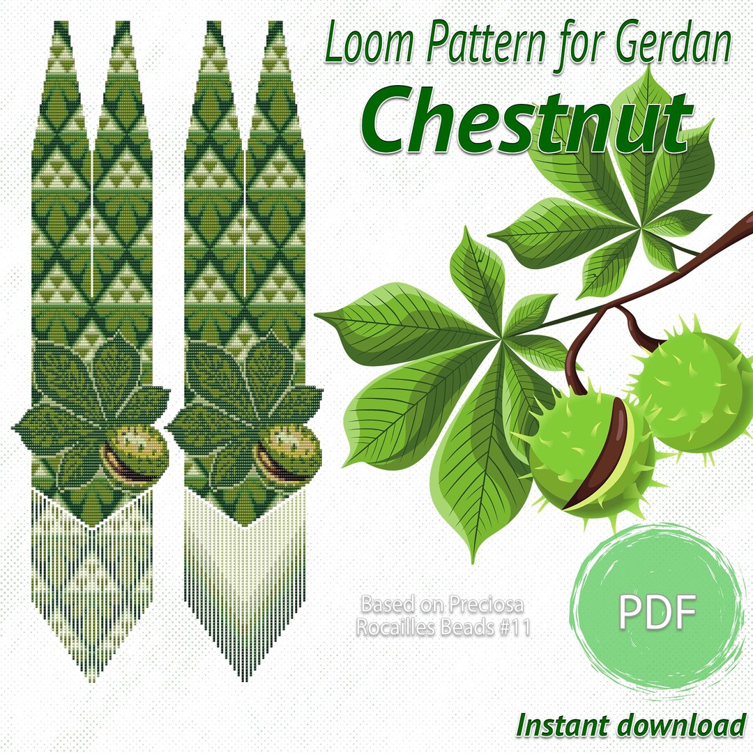 Beaded Necklace Pattern: Chestnut Leaf Loom Gerdan (digital PDF) - Etsy