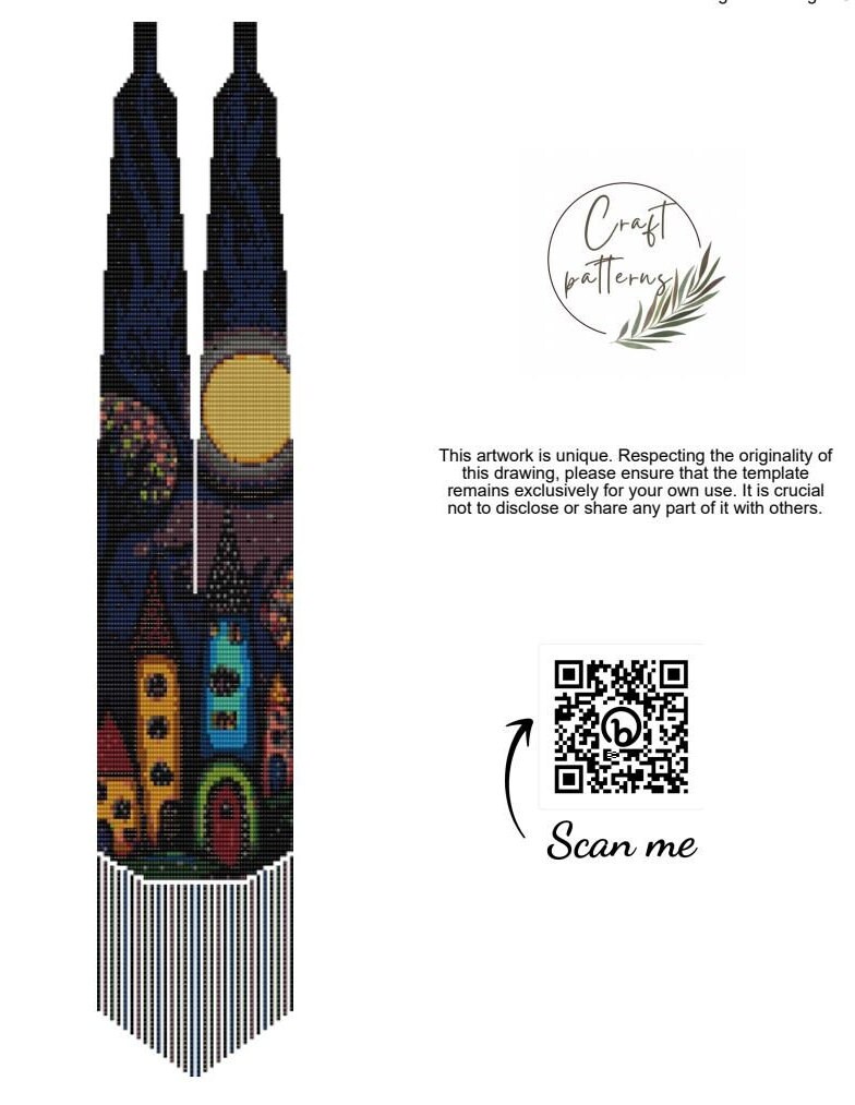 Night City Necklace Beaded Pattern PDF Pattern Beaded Gerdan - Etsy