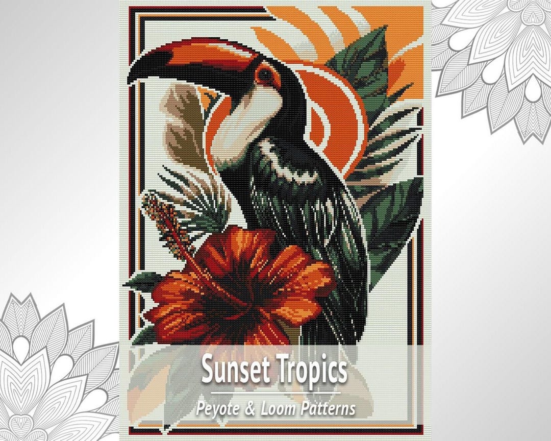 Toucan Bead Tapestry Pattern PDF, Loom & Peyote - Etsy
