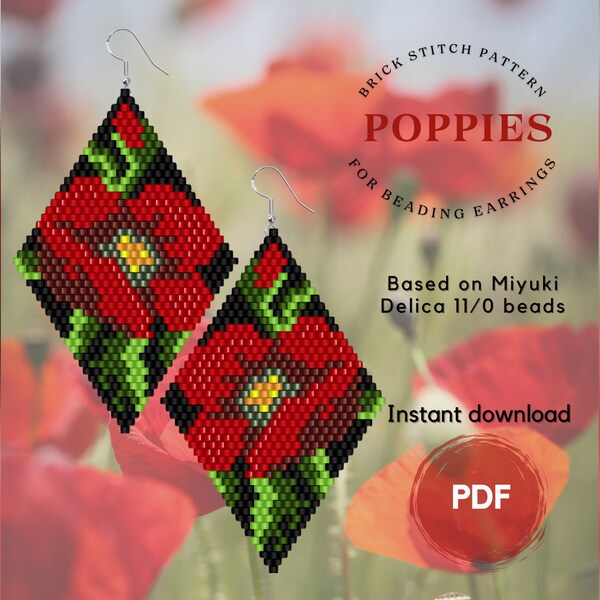 Poppy Bead Pattern - Etsy