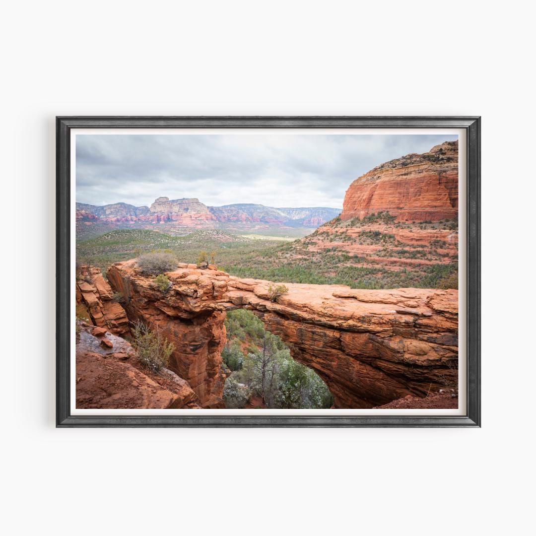 Devil's Bridge Arizona Photograph, Sedona Desert Landscape Arch - Etsy
