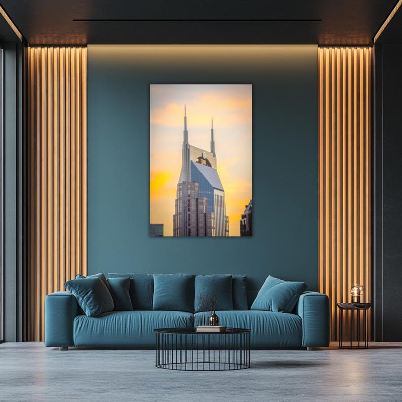 Batman Building, Nashville, Sunset, Skyline, Iconic, Cityscape ...