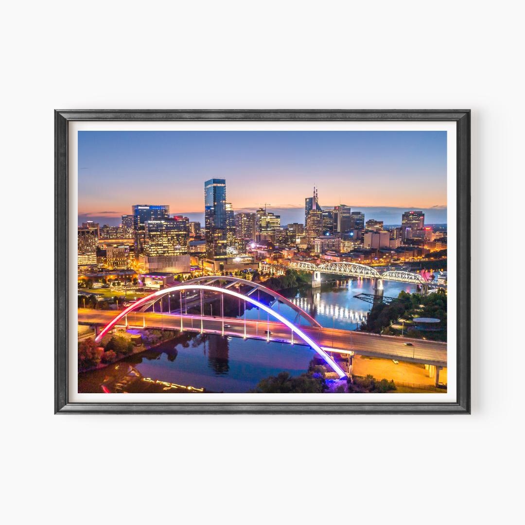 Nashville Photograph, Skyline, Batman, Sunset, AT&T Building, River ...