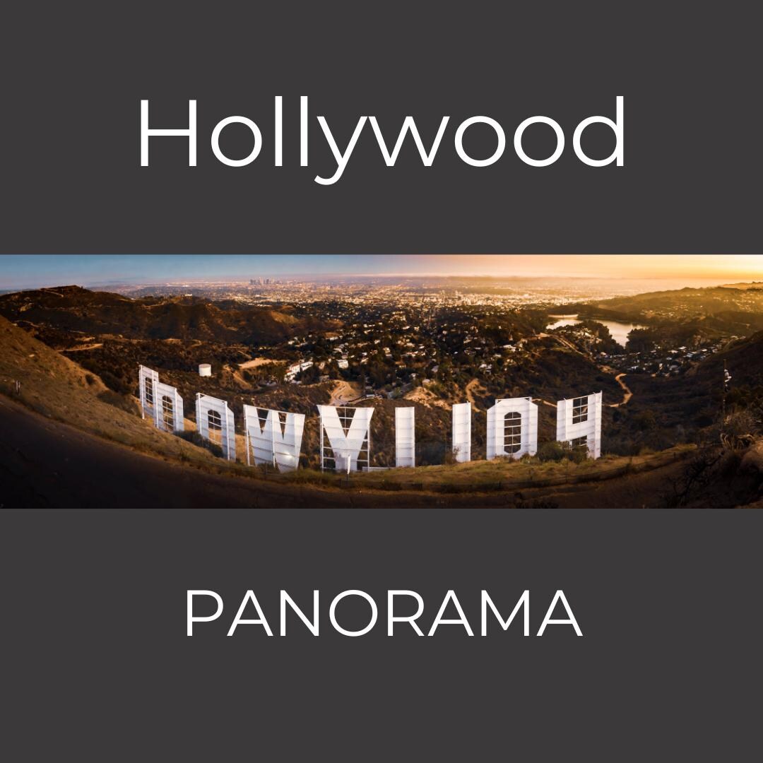 Hollywood Sign Panorama, Los Angeles, Sunset, Cityscape, Iconic ...