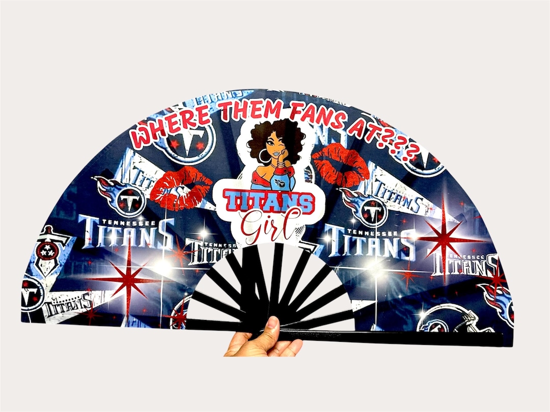 Tennessee Titans Girl Football Clack Fan. 13”with Black Plastic Ribs ...