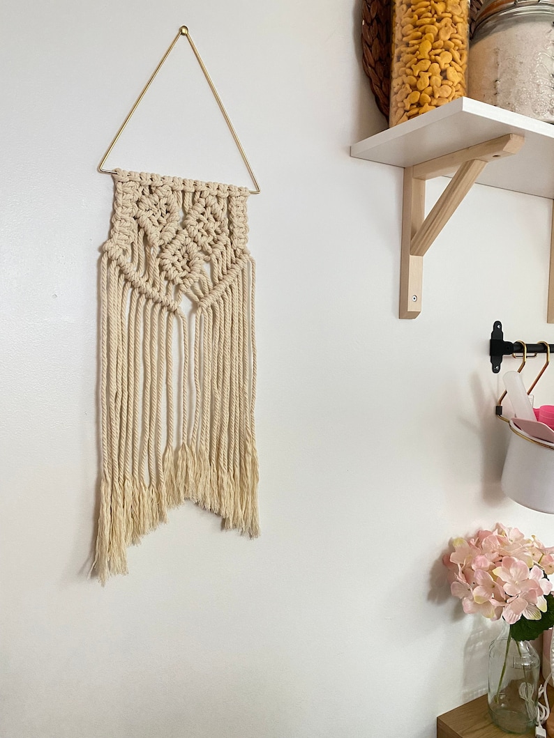 Small Macrame Wall Hanging / Boho Art / Boho Nursery / Macrame Wall Decor / Boho Wall Hanging ...