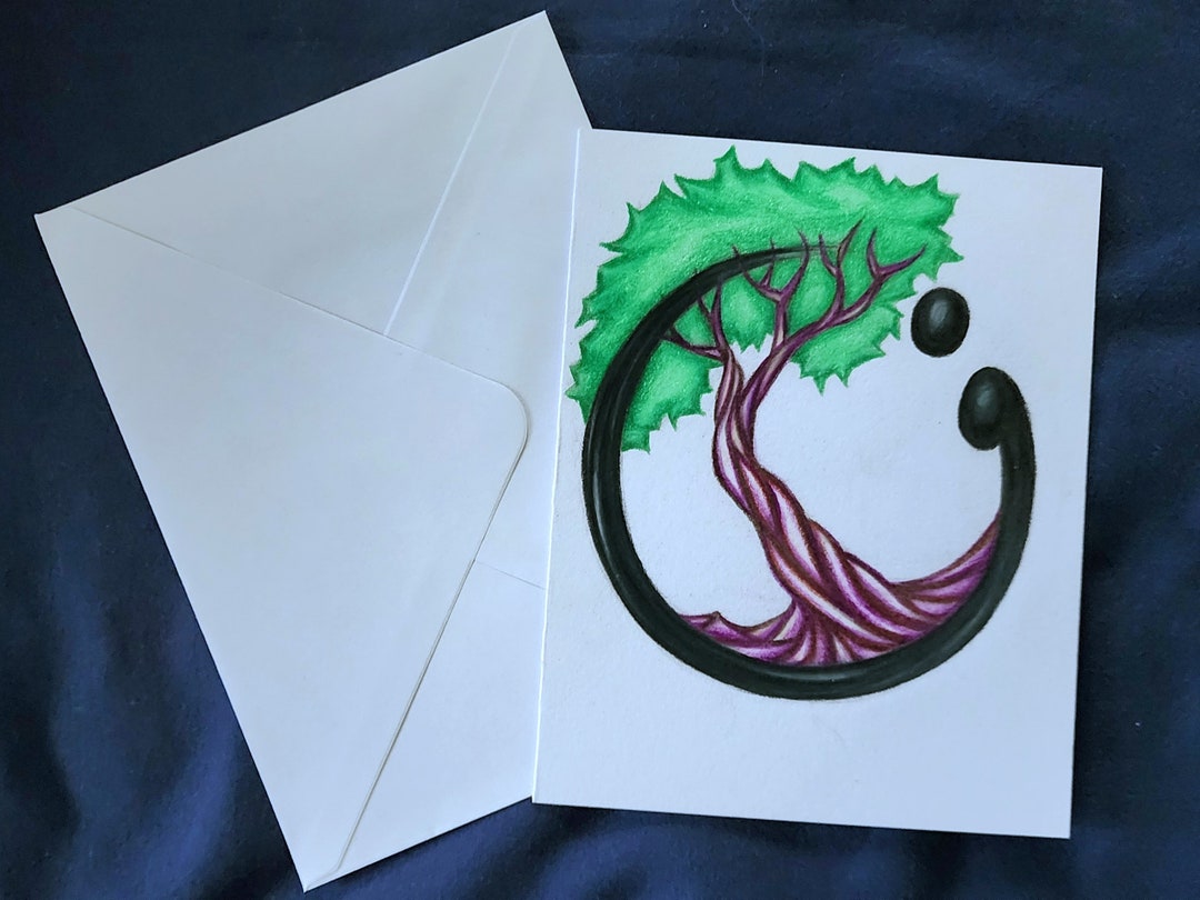 Tree of Life Semi Colon Card - Etsy