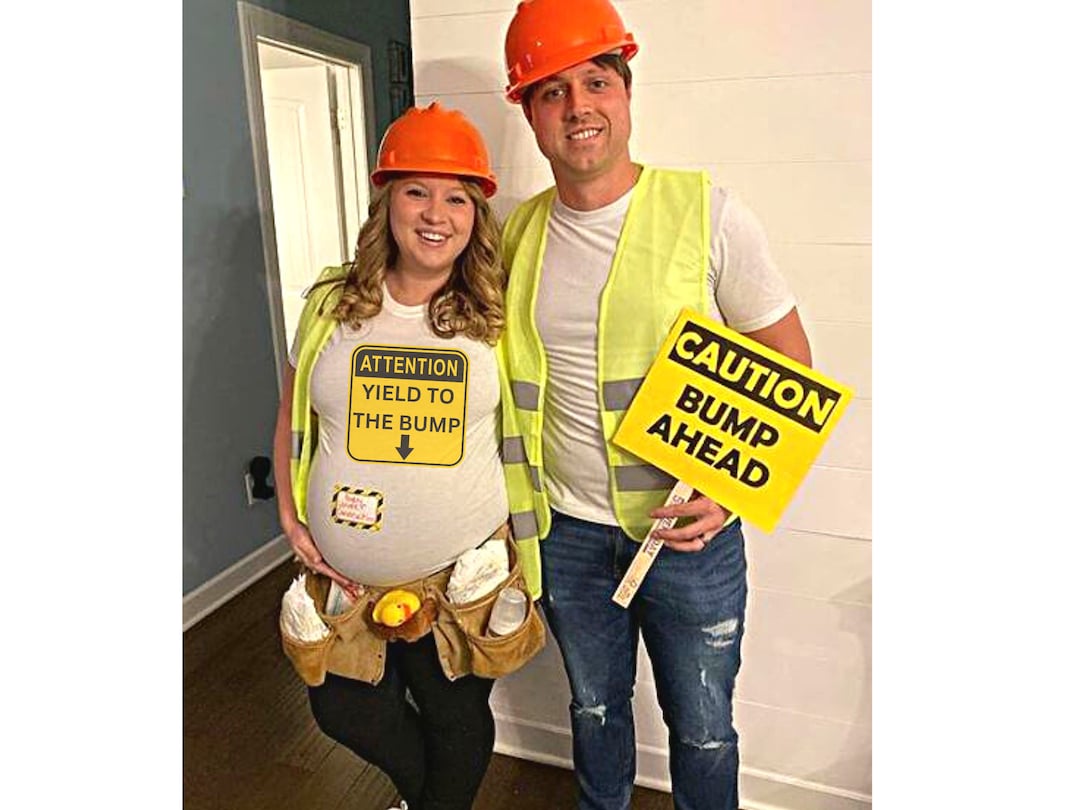 Yield to the Bump Funny Halloween Costume Pregnant Shirt, Baby Bump ...