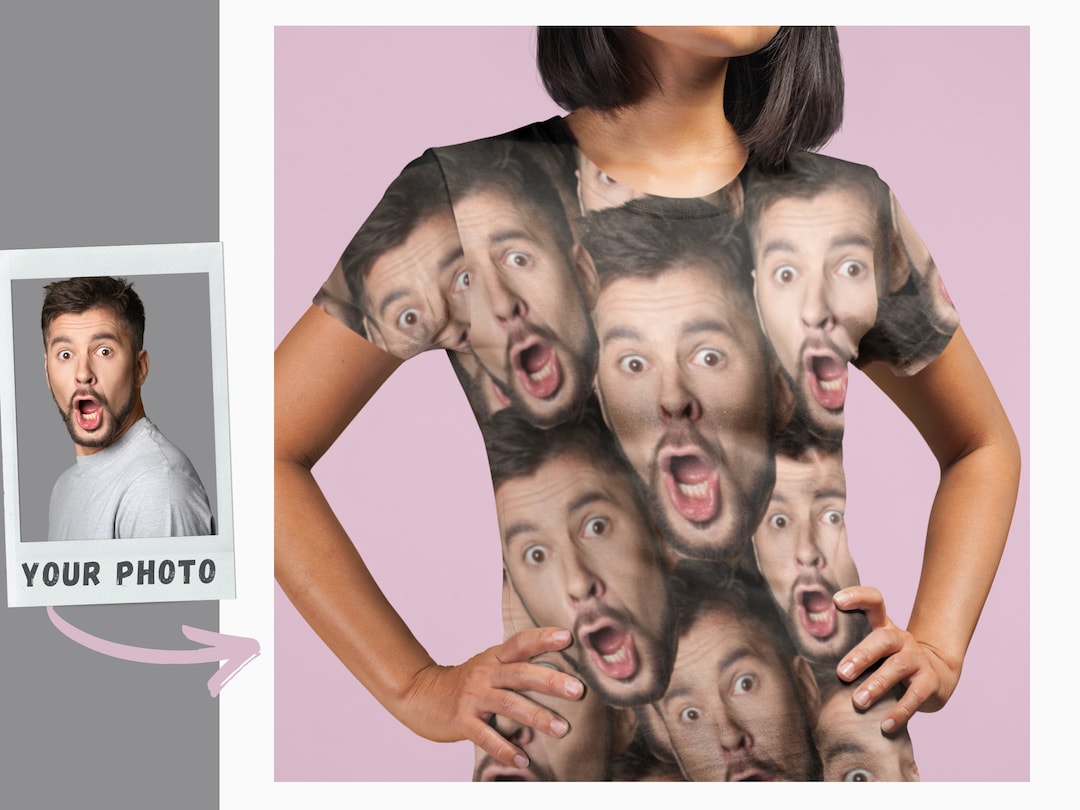 Personalized Funny Face Tshirt, Pet Photo Sweatshirt, Custom Best ...