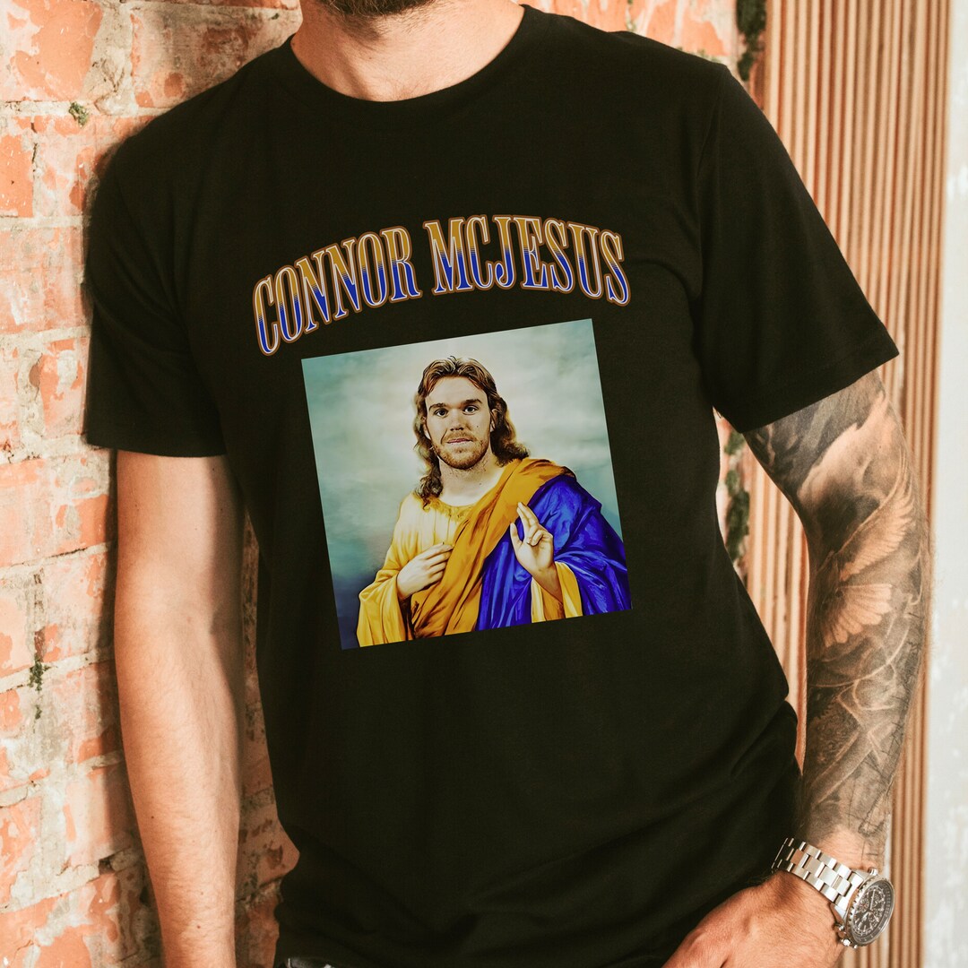 Mcjesus Retro Vintage Unisex Shirt, Oilers Sweatshirt, Oilers Mcdavid ...