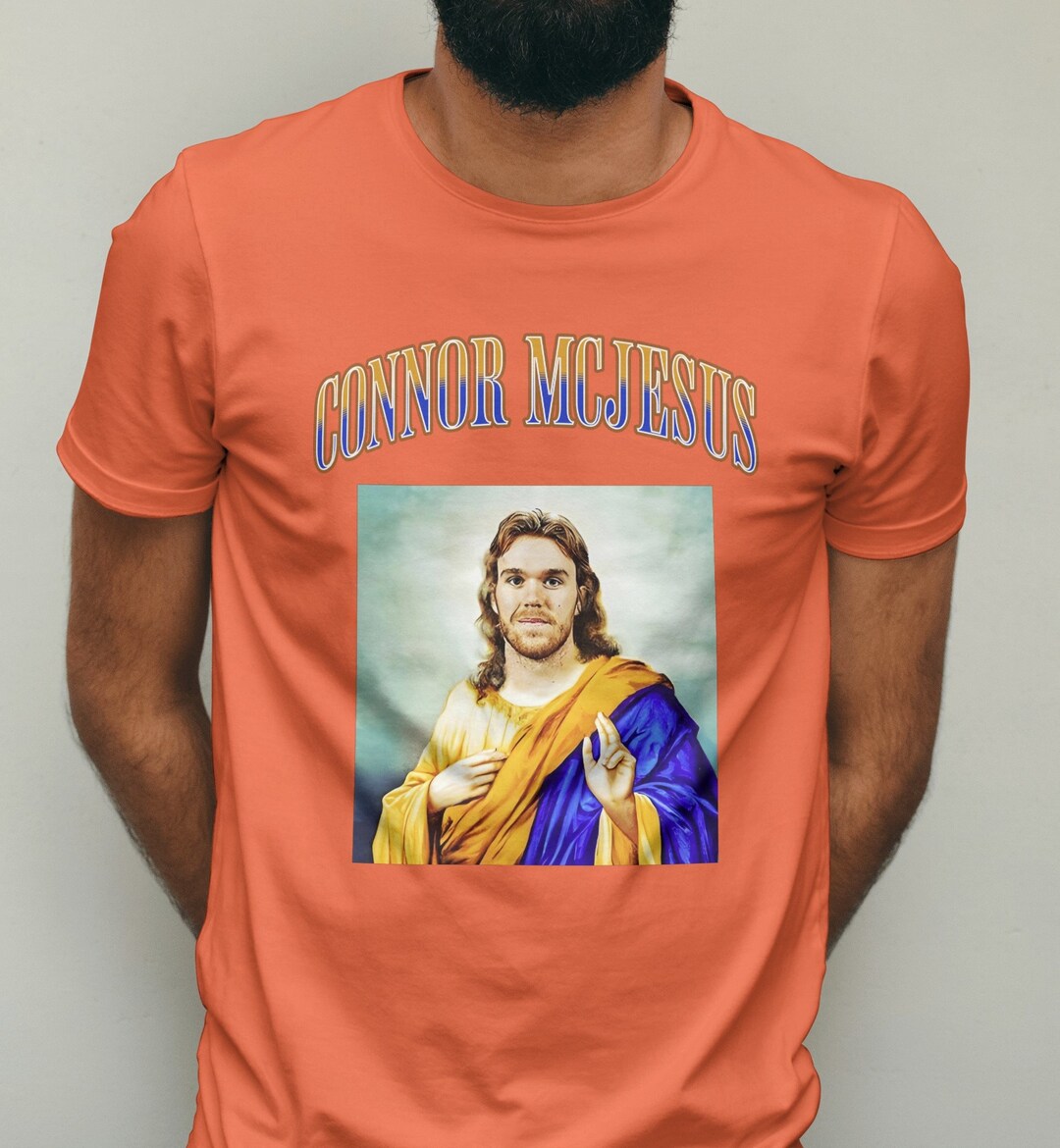 Mcjesus Retro Vintage Unisex Shirt, Oilers Sweatshirt, Oilers Mcdavid ...