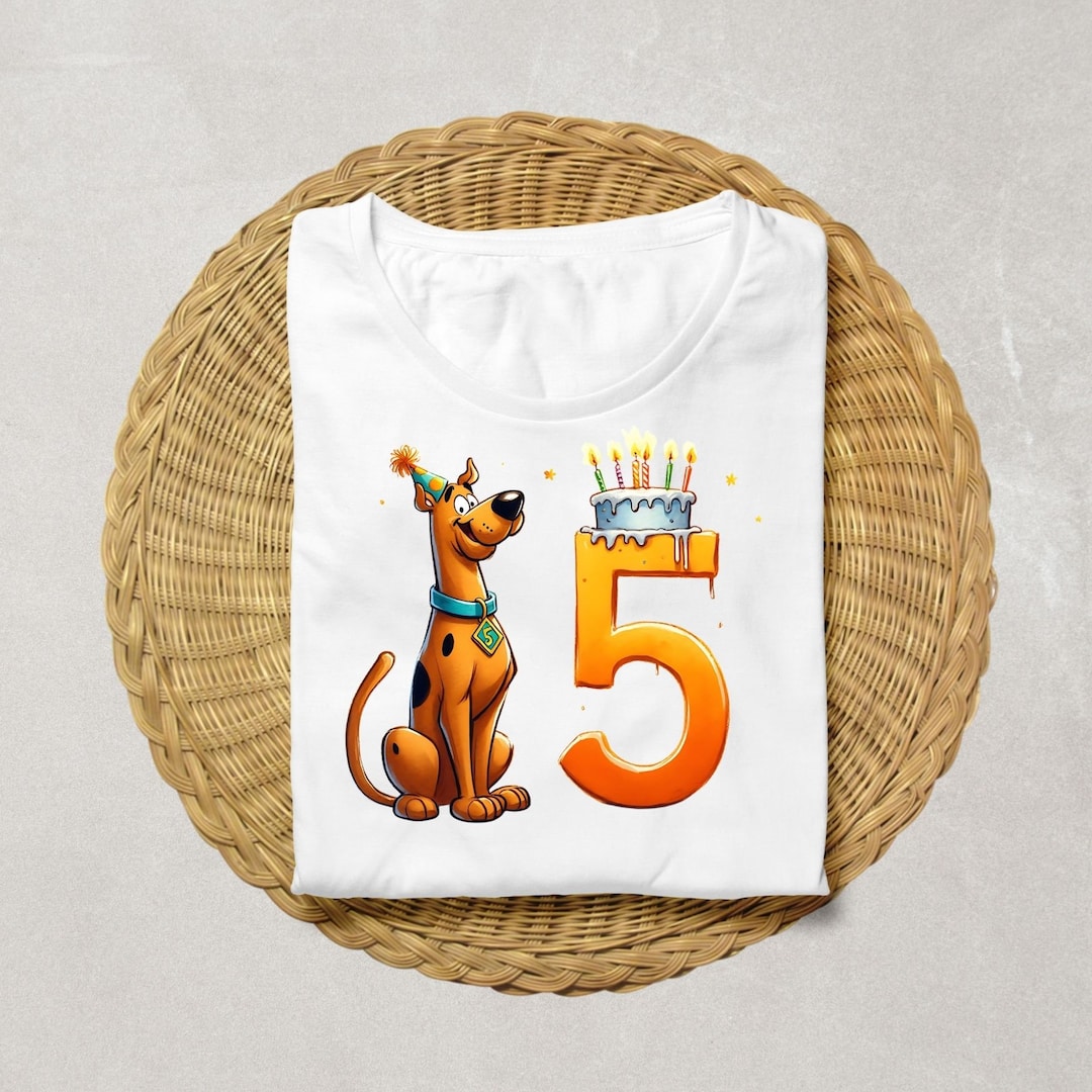 Cartoon Character Birthday 5 Years Svg Png, Digital Design, Digital ...