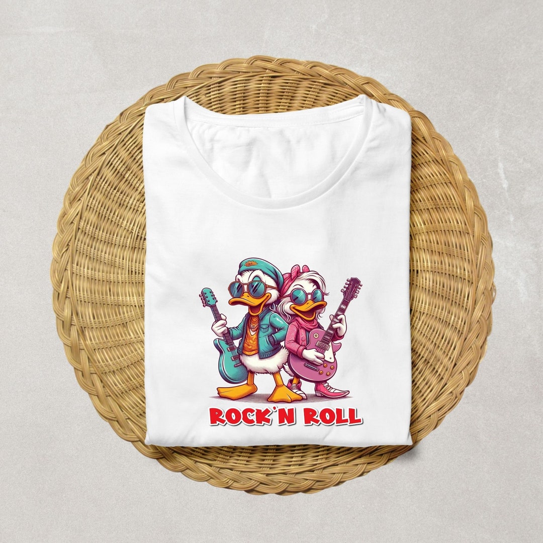 Roc'n Roll Duck Clipart PNG SVG, Cute Cartoon Character, Digital Design ...