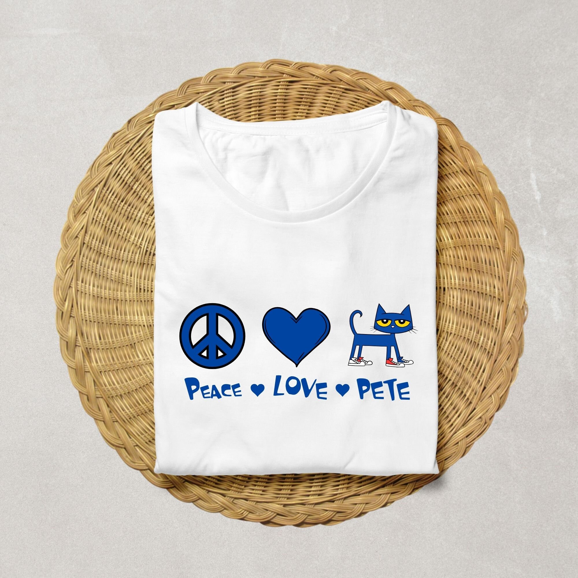 Peace Love Pete PNG SVG, Pete the Cat, Digital Download, Digital Design ...