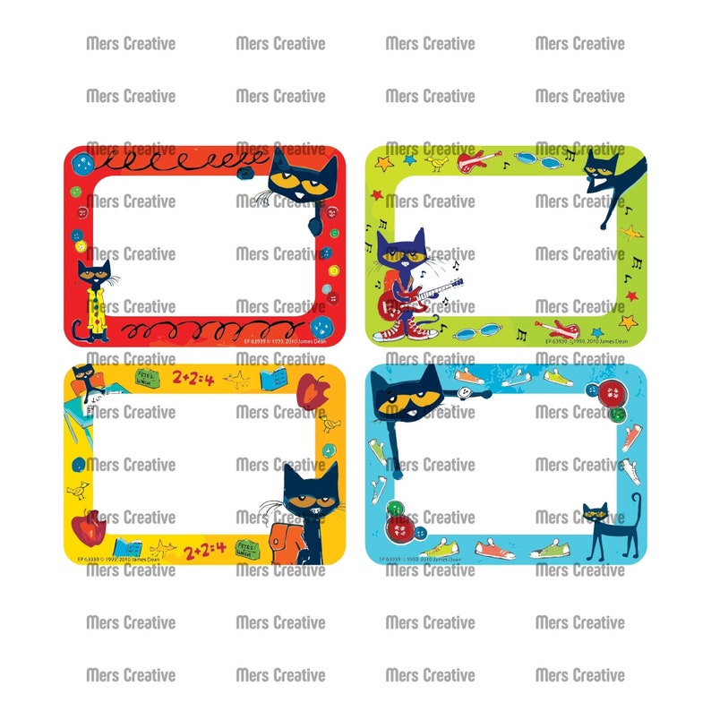 Back to School Sticker for Kids, Pete the Cat Stickers, Pete the Cat ...