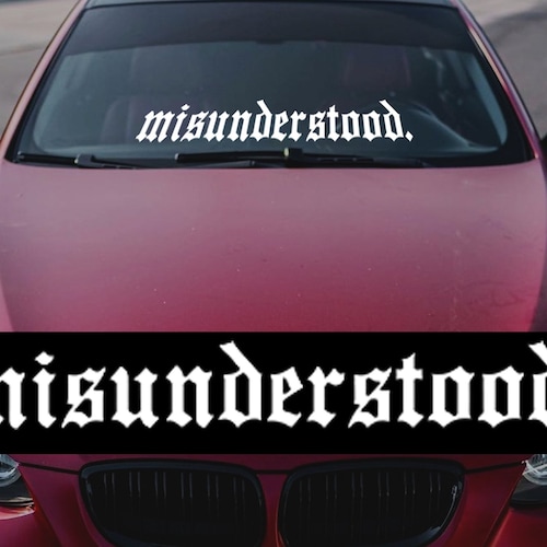 MISUNDERSTOOD JDM Vinyl Decal Sticker Windshield Banner - Etsy