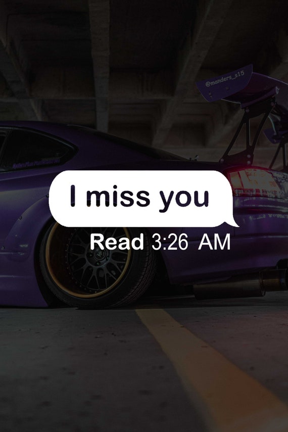 I Miss You Text Message JDM Decal Sticker Windshield Banner Window Sticker Bumper Sticker Cars Trucks Laptops Etsy