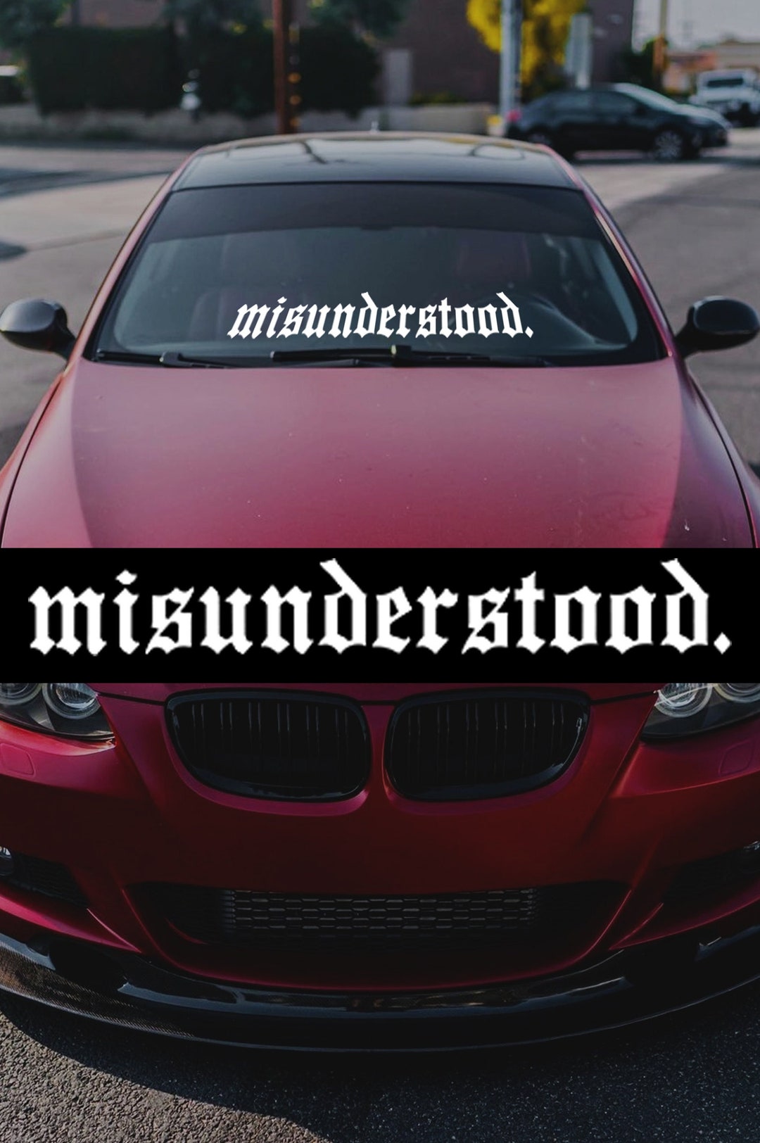 MISUNDERSTOOD JDM Vinyl Decal Sticker - Windshield Banner, Window ...