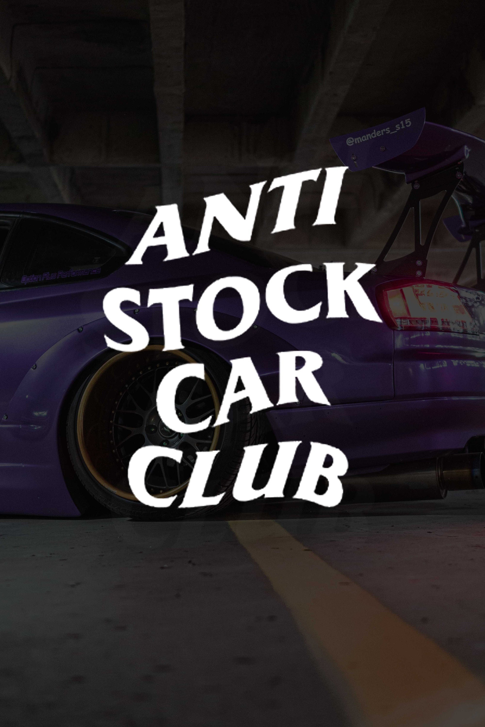 Anti Stock Car Club JDM Decal Sticker - Windshield Banner, Window ...
