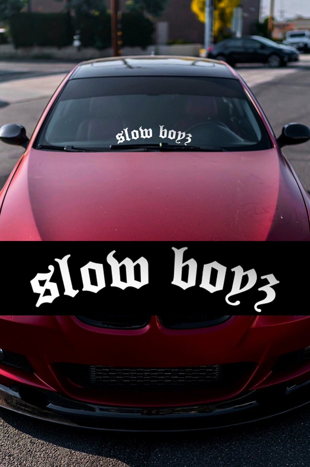 SLOW BOYZ Vinyl JDM Decal Sticker - Windshield Banner, Window Sticker ...