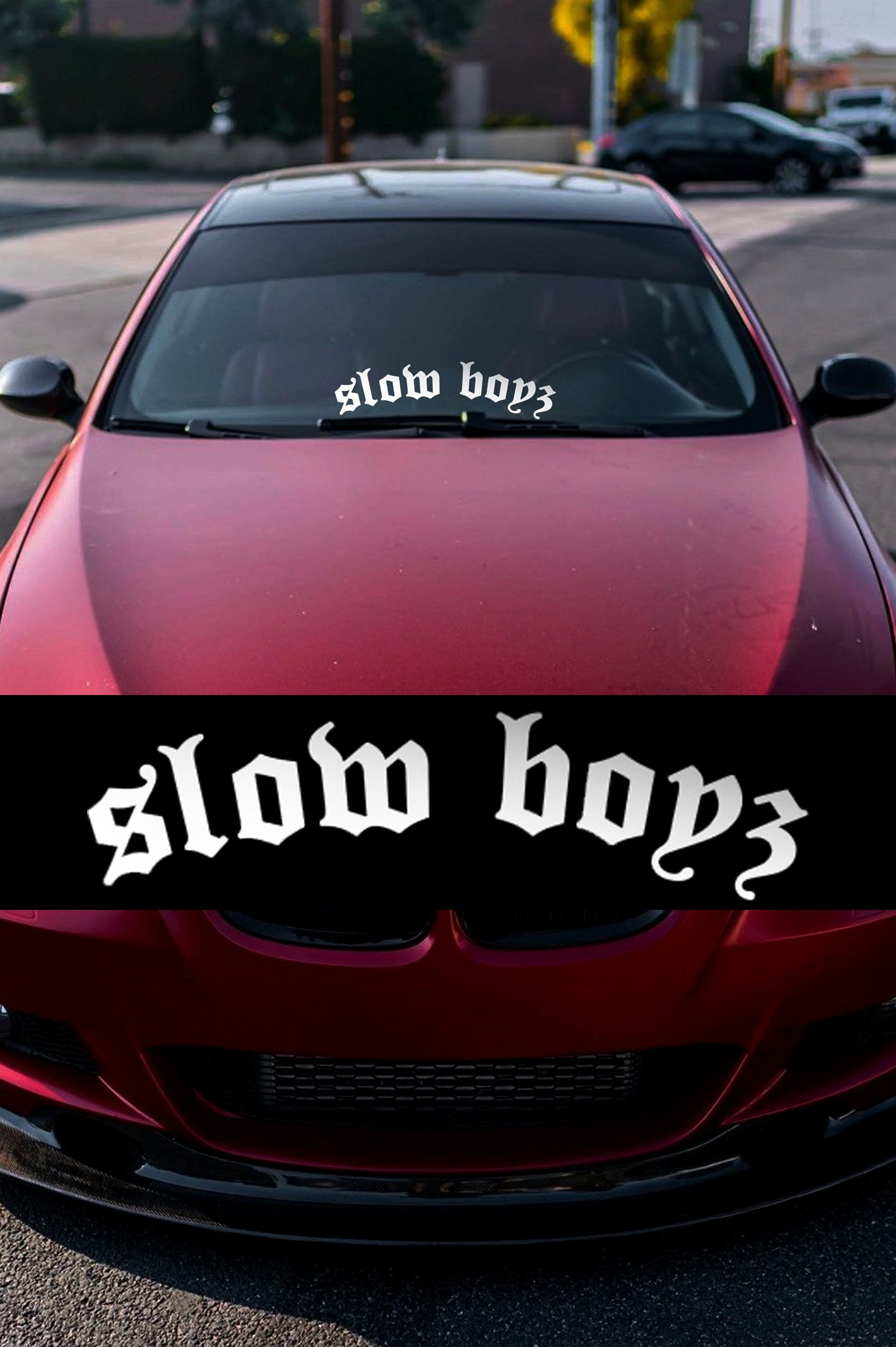SLOW BOYZ Vinyl JDM Decal Sticker Windshield Banner, Window Sticker ...