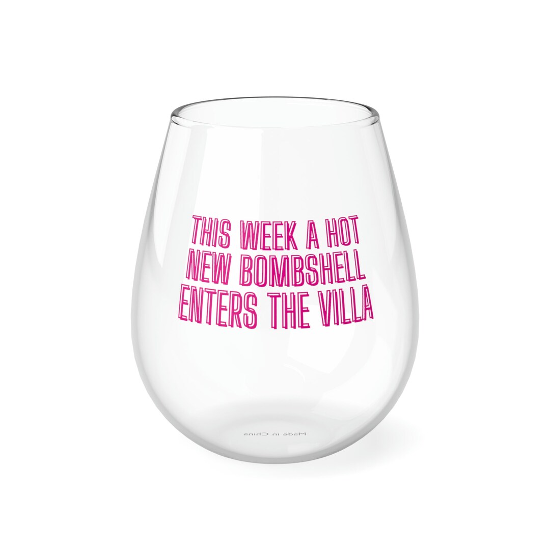 Hot New Bombshell- Stemless Wine Glass - Etsy
