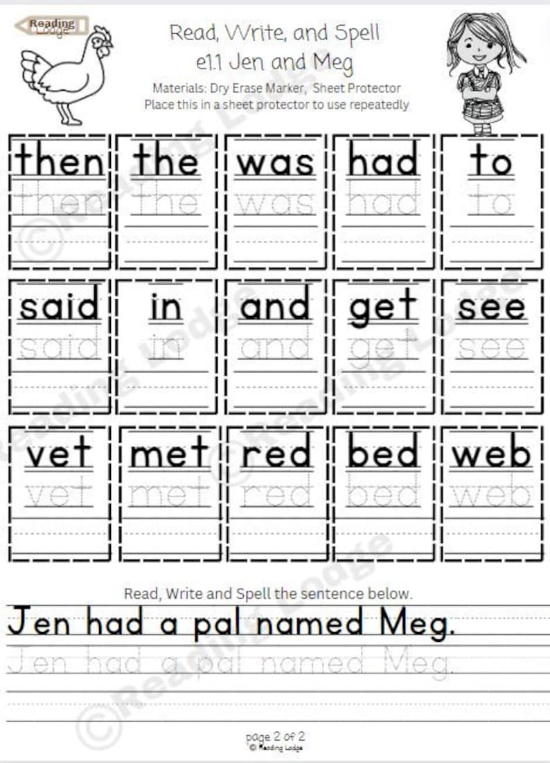 Short Vowel Reading Comprehension Practice - Preschool to 3rd Grade - Etsy