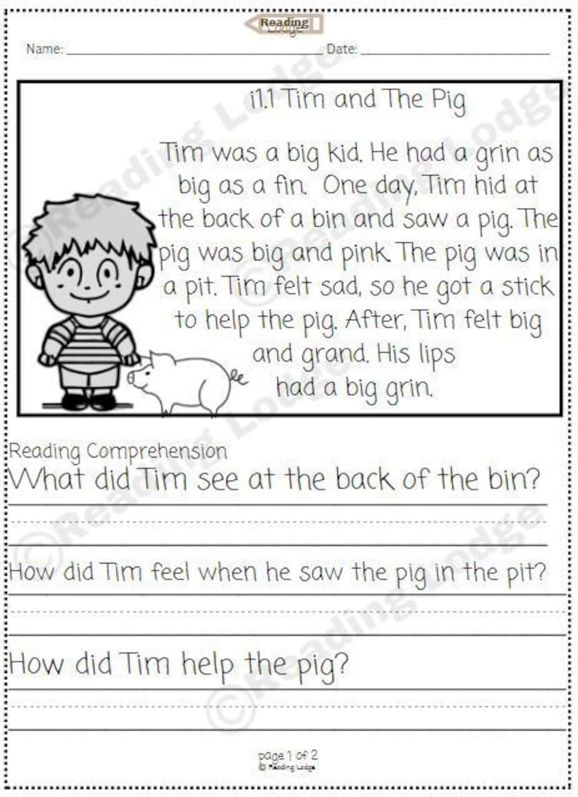 Short Vowel Reading Practice: Phonics Skills Worksheets (digital ...
