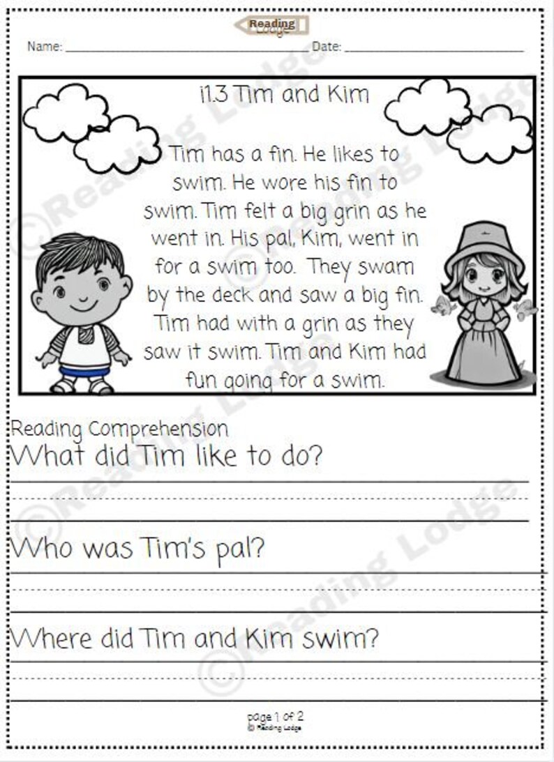 Short Vowel Reading Practice: Phonics Skills Worksheets (digital ...