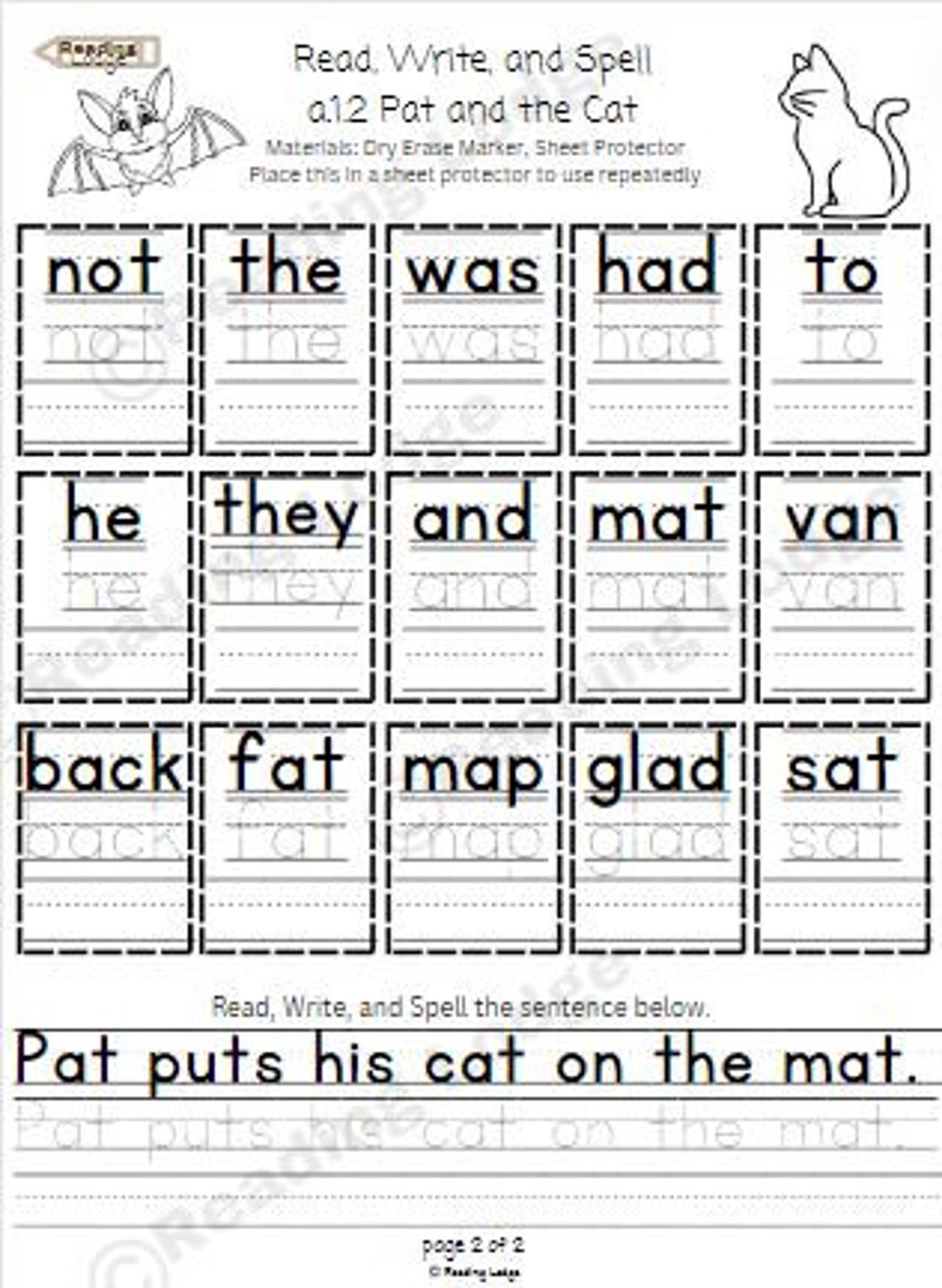 Short A Reading Comprehension Worksheets: Phonics Practice (PDF) - Etsy