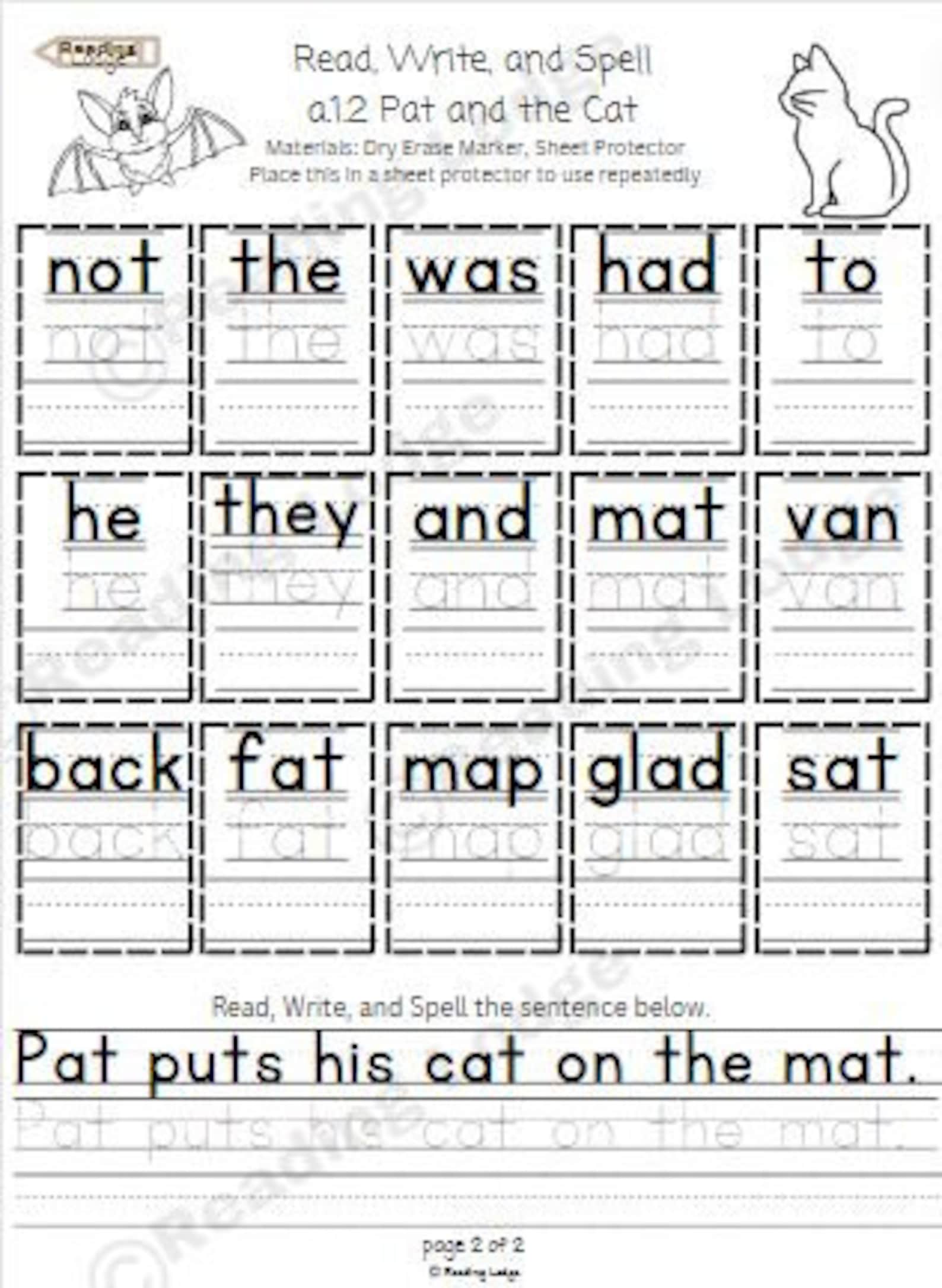 Short A Reading Comprehension Worksheets: Phonics Practice (PDF) - Etsy