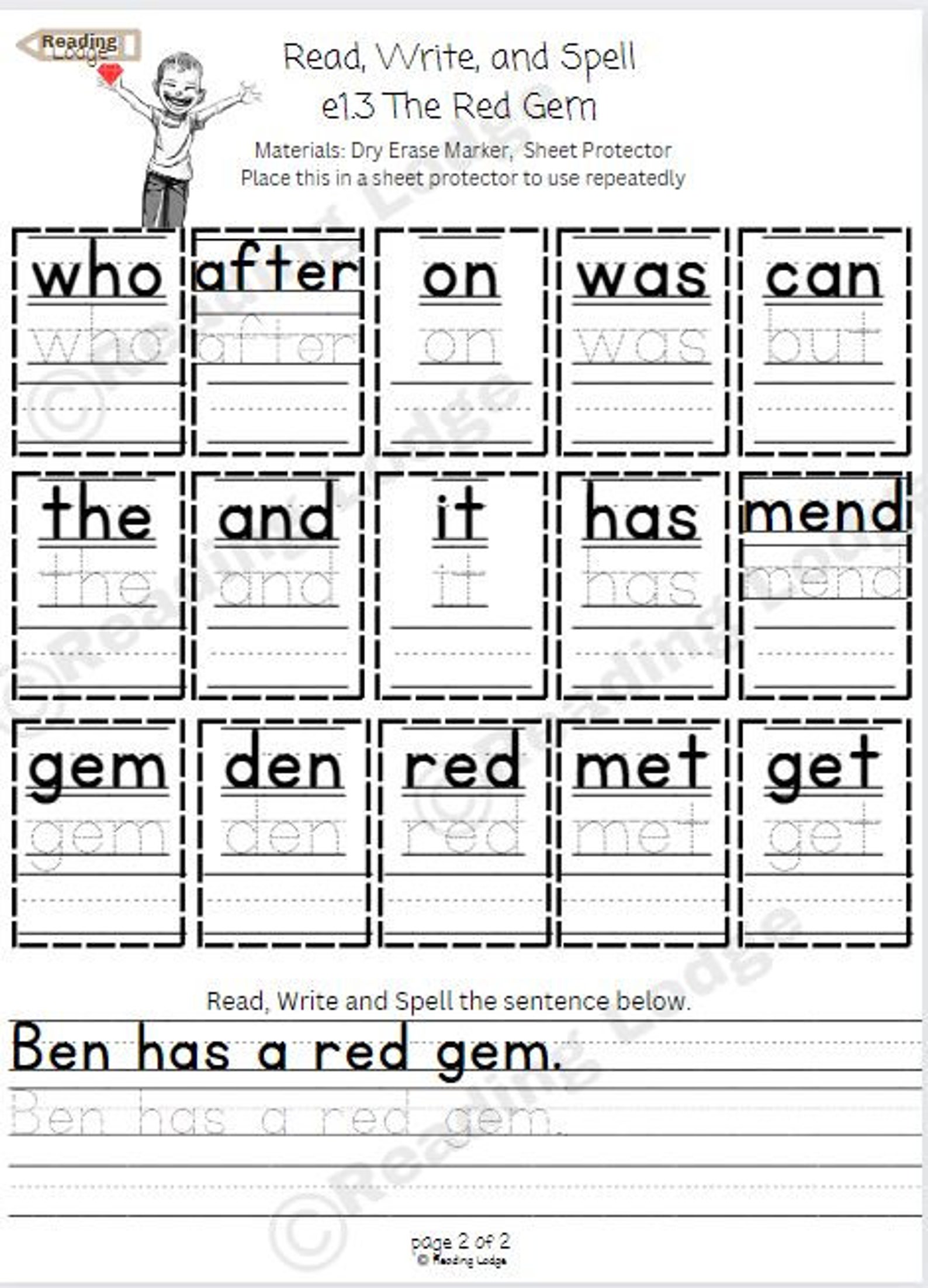 Short E Skills 1-3 Reading Practice Reading Comprehension Skills ...