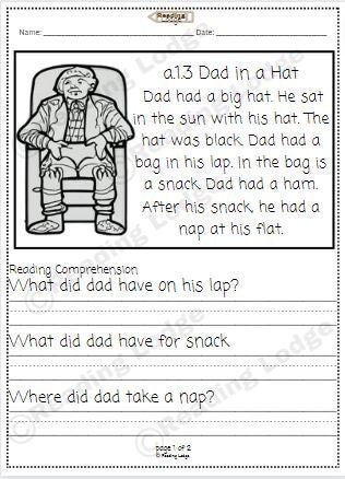 Short A Skills 3 Reading Practice Reading Comprehension Skills ...