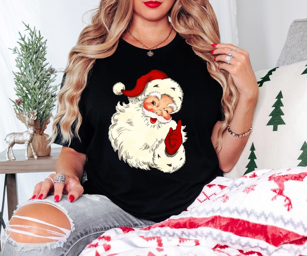 Vintage Santa Shirt Christmas Santa Shirt Retro Santa Shirt - Etsy