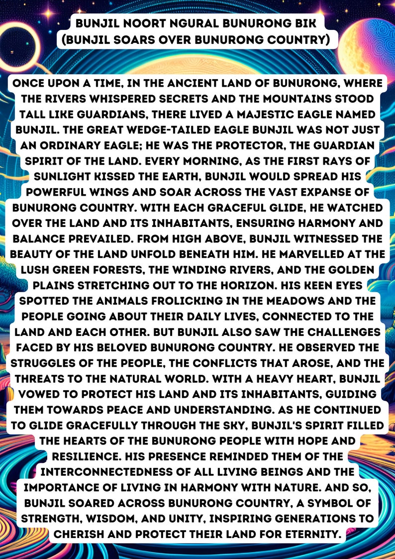 Bunjil Soars Over Bunurong: Aboriginal Digital Art Print (personal Use ...