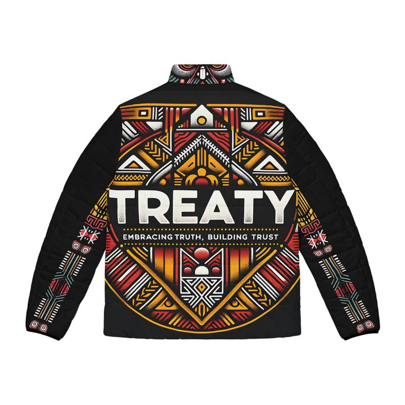 TREATY Men's Puffer Jacket - Stylish, Warm Fashion With 'treaty' Design ...
