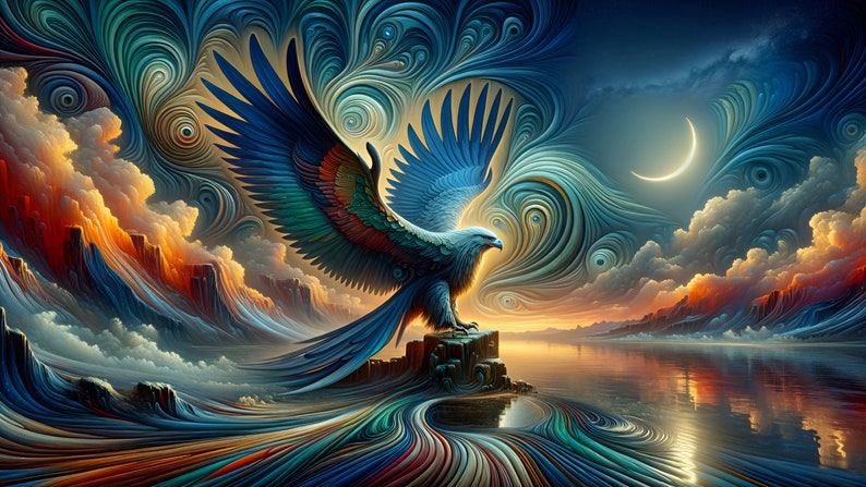 Bunjil-ngan Ngarook (bunjil Spreading His Wings) - Etsy