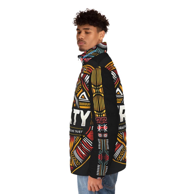 TREATY Men's Puffer Jacket - Stylish, Warm Fashion With 'treaty' Design ...