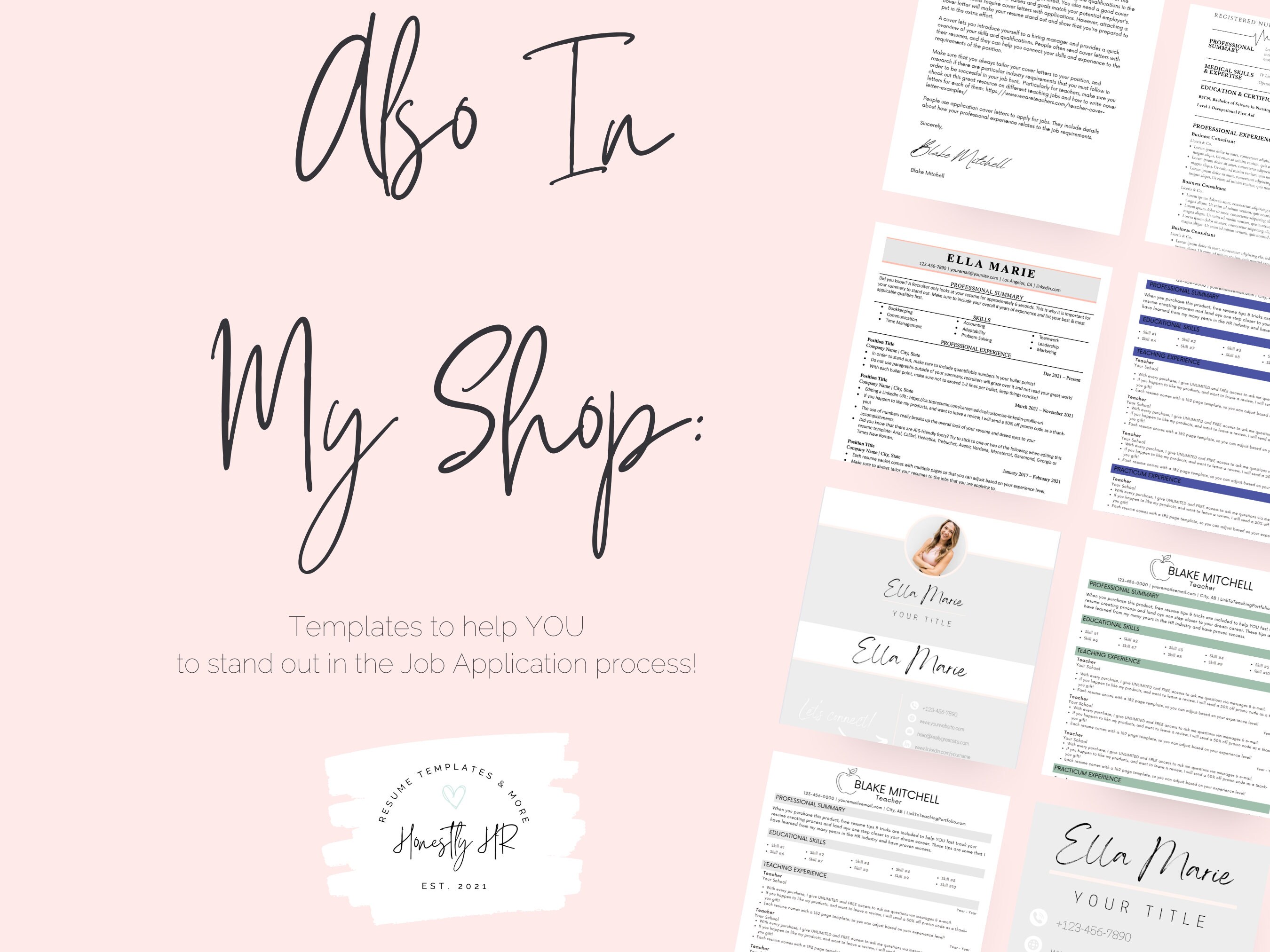 Resume Template Resume CV Template CV Digital Download - Etsy Canada