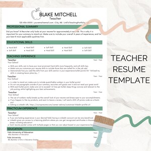Resume Template, CV Template, Resume, CV, Digital Download, Template ...