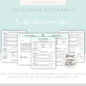 Resume Template Resume CV Template CV Digital Download - Etsy