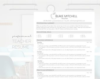 Resume Template, CV Template, Resume, CV, Digital Download, Template ...