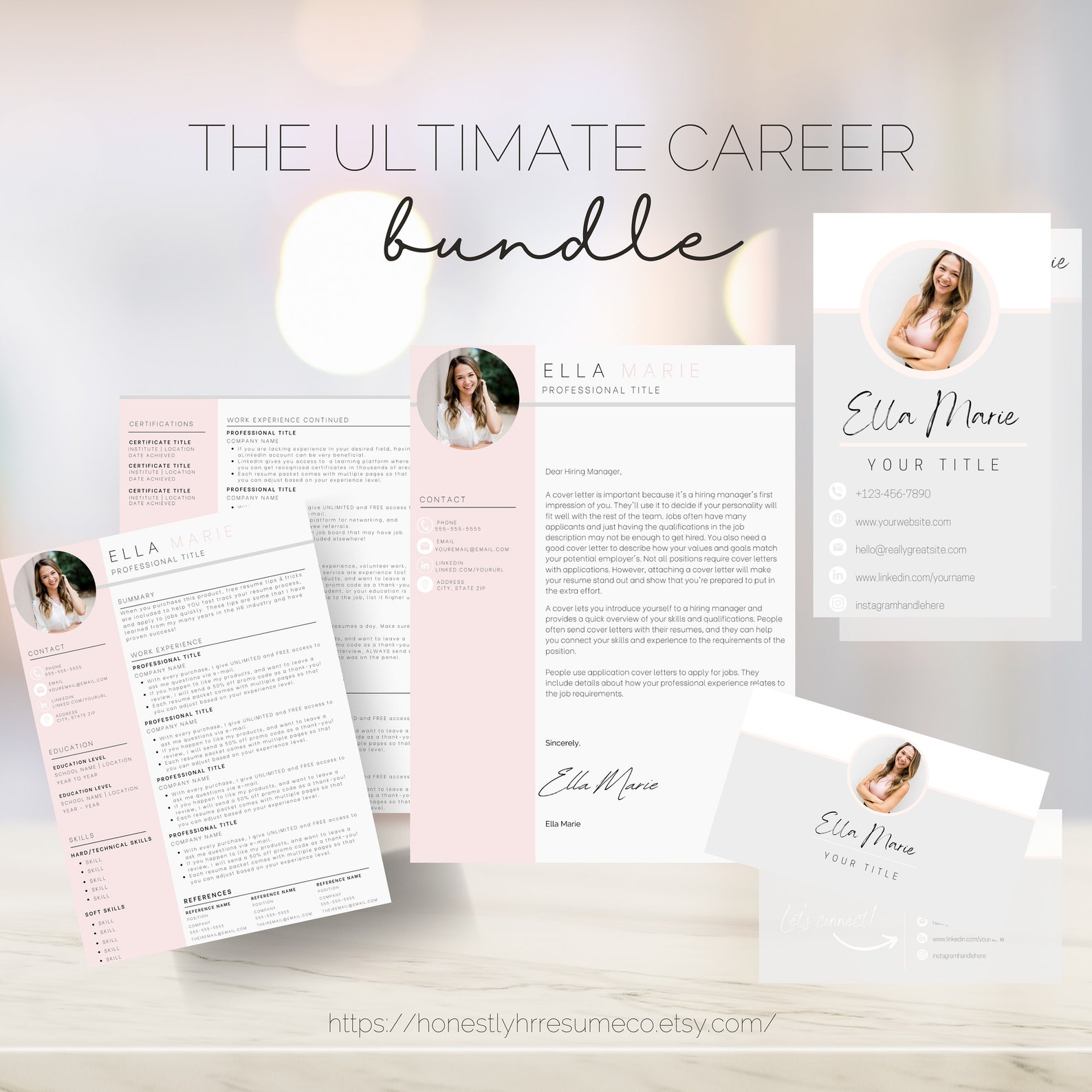 Resume Template With Photo, Professional Resume Template for Word ...