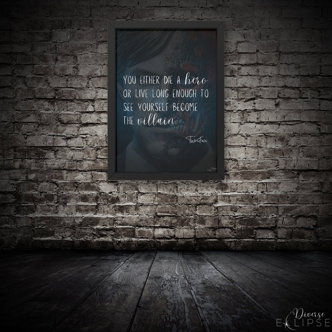 Two-face Quote - Printable Poster - Etsy
