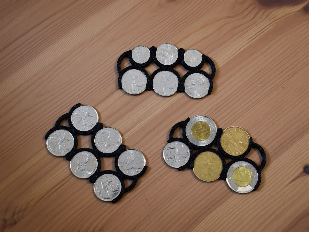 CAD & USD Coin Holder | Practical Coin Organizer | Exact Change Pocket ...