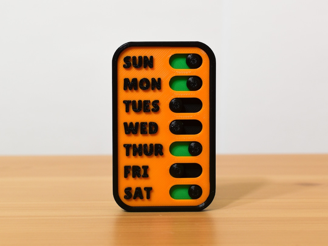 Magnetic Daily Checklist | Minimalist Week Long Routine Tracker ...