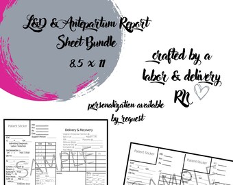 Antepartum / Intrapartum Report Sheet - Etsy