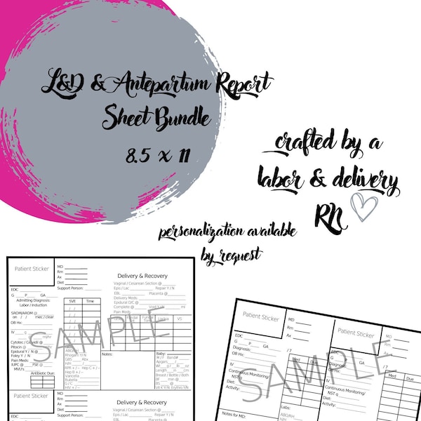 Antepartum Report Sheet - Etsy