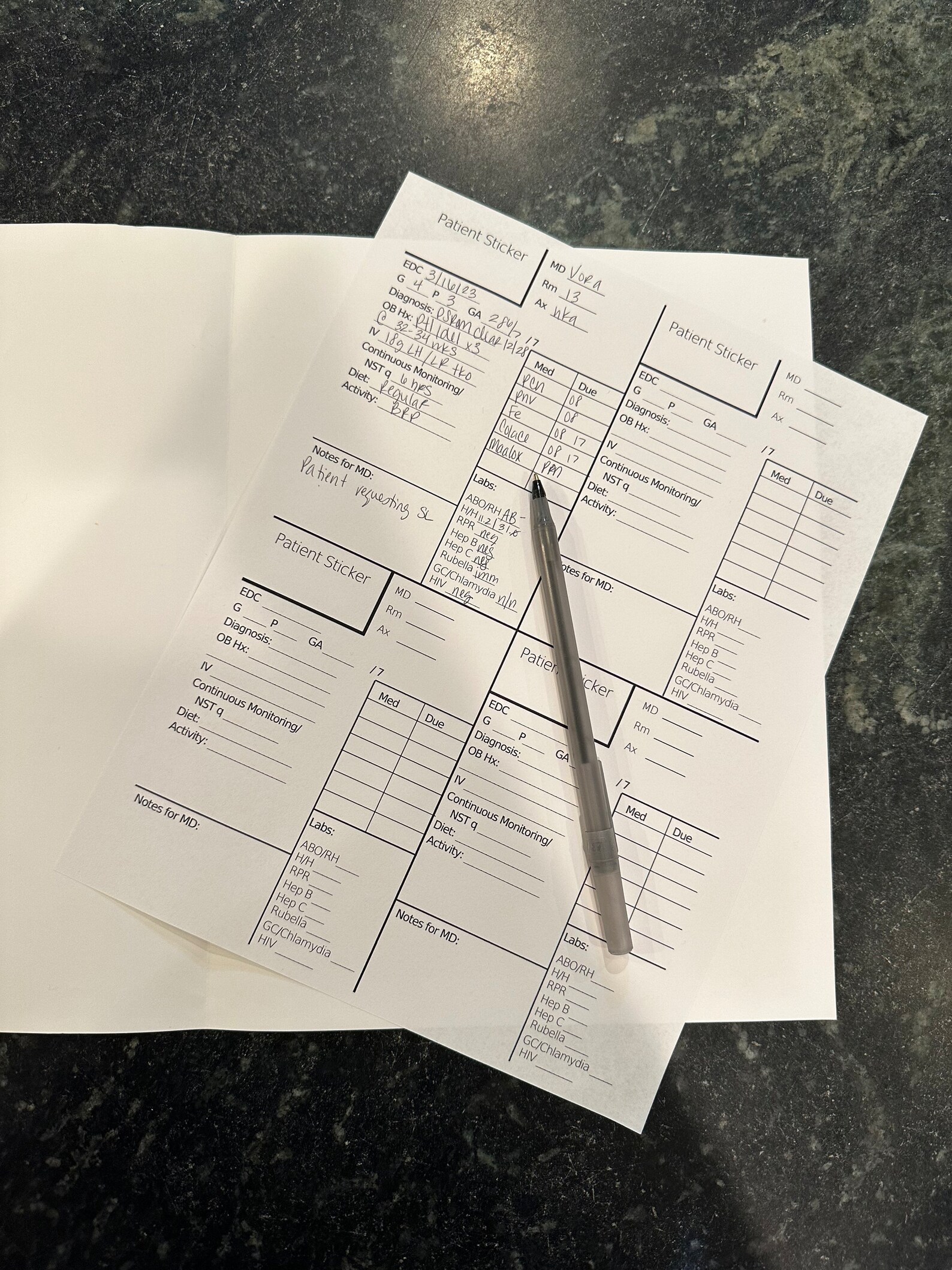 Antepartum / Intrapartum Report Sheet - Etsy